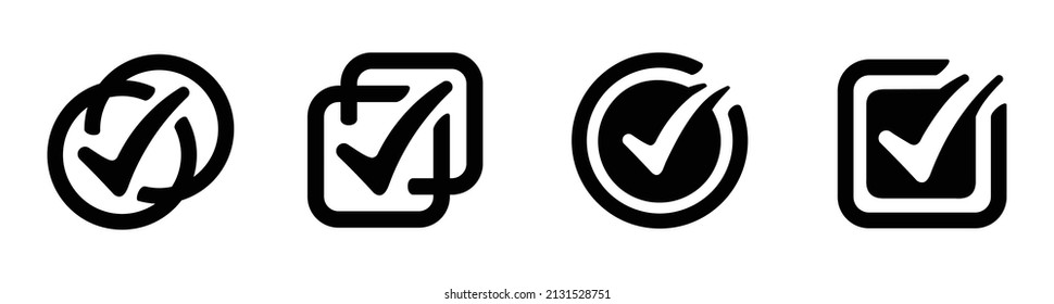Tick Symbol Black Color Vector Illustration Stock Vector (Royalty Free ...