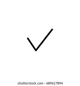 Tick True Correct Line Icon Black Stock Vector (Royalty Free) 689617894 ...
