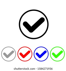 Tick Vector Icon Check Sign Verify Stock Vector (Royalty Free ...