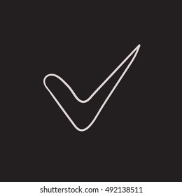 Tick Vector Sketch Icon Isolated On Stock Vector (Royalty Free ...