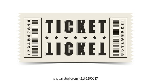 Ticket Design Modern Ticket Card Illustration Stock Vector (Royalty ...