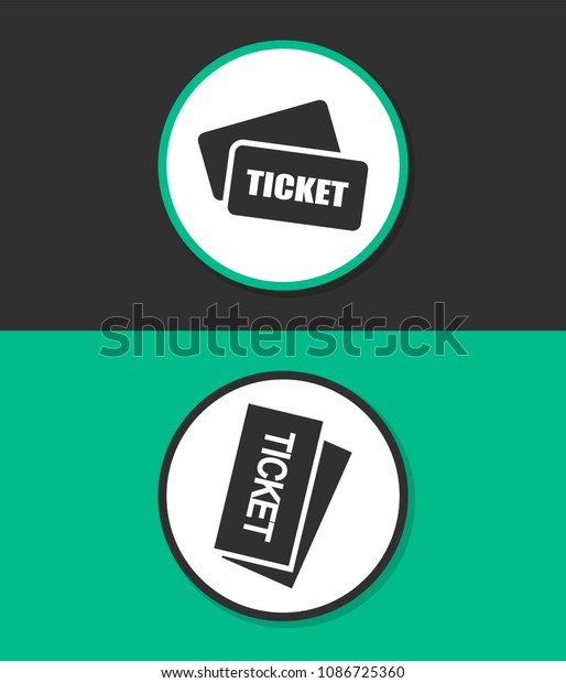 Ticket Flat Design Illustration Simple Vector Stock Vector (Royalty ...