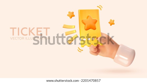 Ticket Hand Voucher Star Isolated On Stock Vector (Royalty Free ...