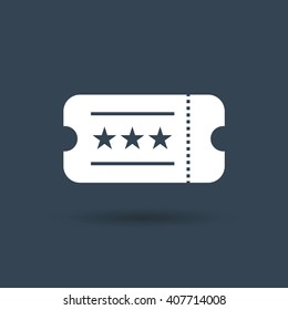 Ticket Icon On Dark Background Vector Stock Vector (Royalty Free ...