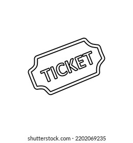 Ticket Icon On White Background Vector Stock Vector (Royalty Free ...