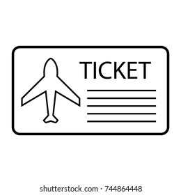 Ticket Icon Outline Stock Vector (Royalty Free) 744864448 | Shutterstock