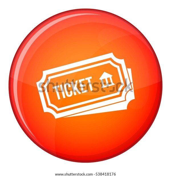 Ticket Icon Red Circle Isolated On Stock Vector (Royalty Free ...
