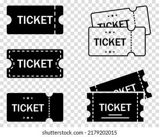 Ticket Icon Set Vector Illustration Isolated Stock Vector (Royalty Free ...