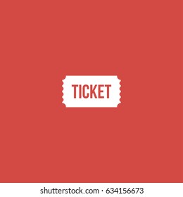 Ticket Icon Sign Design Red Background Stock Vector (Royalty Free ...