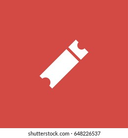 Ticket Icon Sign Design Red Background Stock Vector (Royalty Free ...