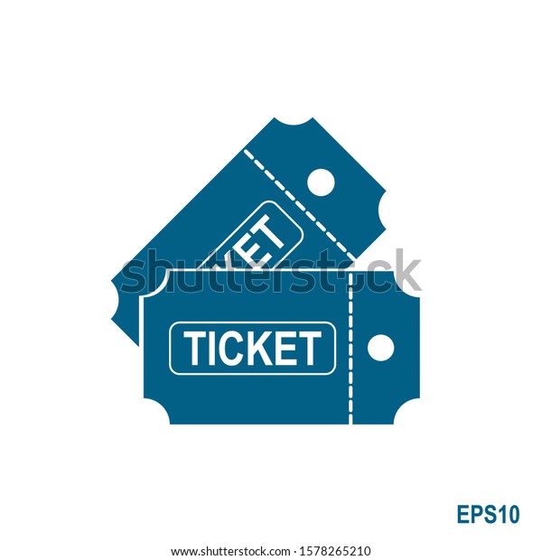 Ticket Icon Template Blue Color Editable Stock Vector (Royalty Free ...
