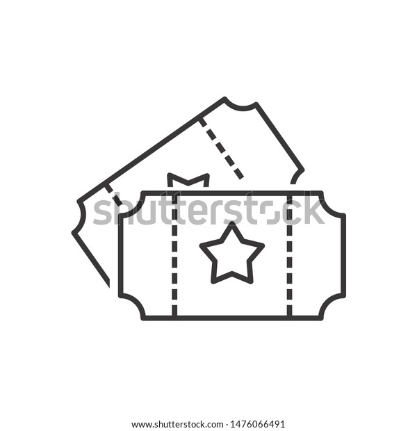 Ticket Icon Template Color Editable Ticket: vector de stock (libre de ...