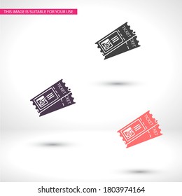 Ticket Isolated Minimal Single Flat Icon Stock Vector (Royalty Free ...