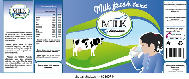 22,714 Milk bottle label Images, Stock Photos & Vectors | Shutterstock