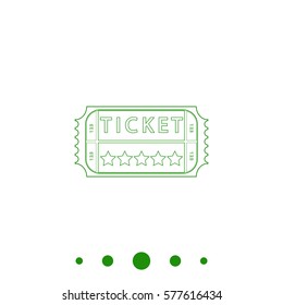 Ticket Outline Vector Icon Contour Line Stock Vector (Royalty Free ...