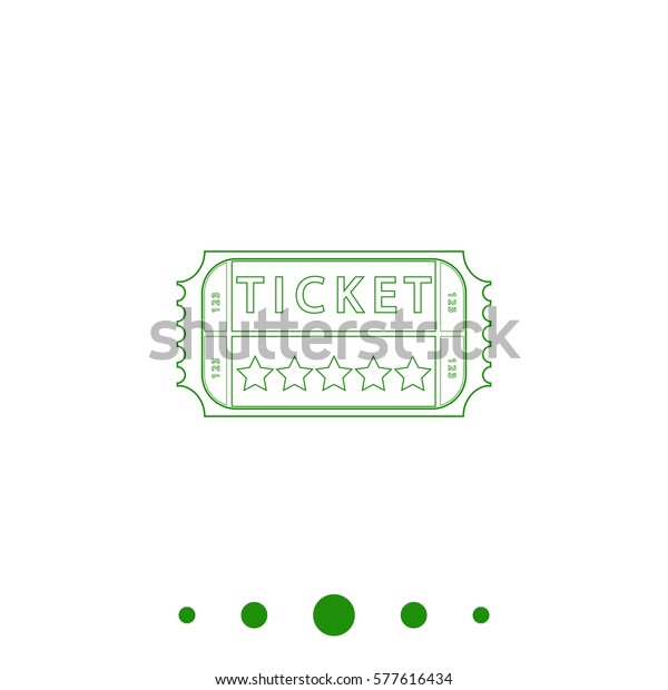 Ticket Outline Vector Icon Contour Line Stock Vector (Royalty Free ...