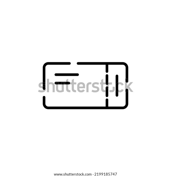 Ticket Pass Event Voucher Dotted Line Stock Vector (Royalty Free ...