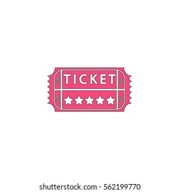 Ticket Logo Icon Vector Flat Design Stock Vector (Royalty Free ...
