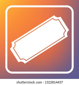 Ticket Sign Illustration Vector White Icon Stock Vector (Royalty Free ...