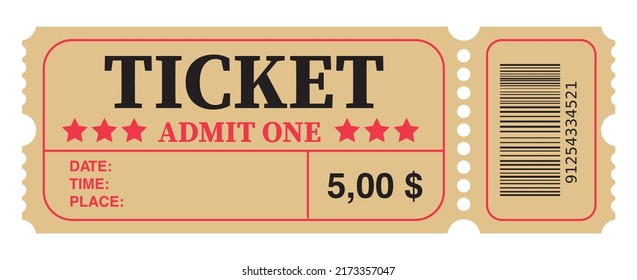 2,774 Ticket stub template Stock Illustrations, Images & Vectors ...