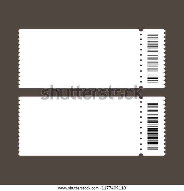 Ticket Template Ticket Icons Ticket Barcode Stock Vector (Royalty Free ...
