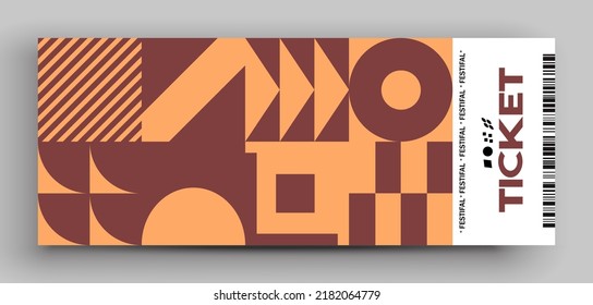 Ticket Vector Template Layout Abstract Pattern Stock Vector (Royalty ...