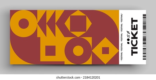 Ticket Vector Template Layout Abstract Pattern Stock Vector (Royalty ...