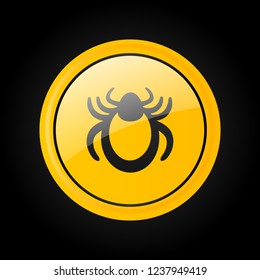 Ticks Warning Mite Bug Sign Encephalitis Stock Vector (Royalty Free ...
