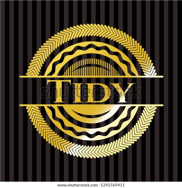 Tidy Gold Shiny Emblem Stock Vector (Royalty Free) 1241569411 ...