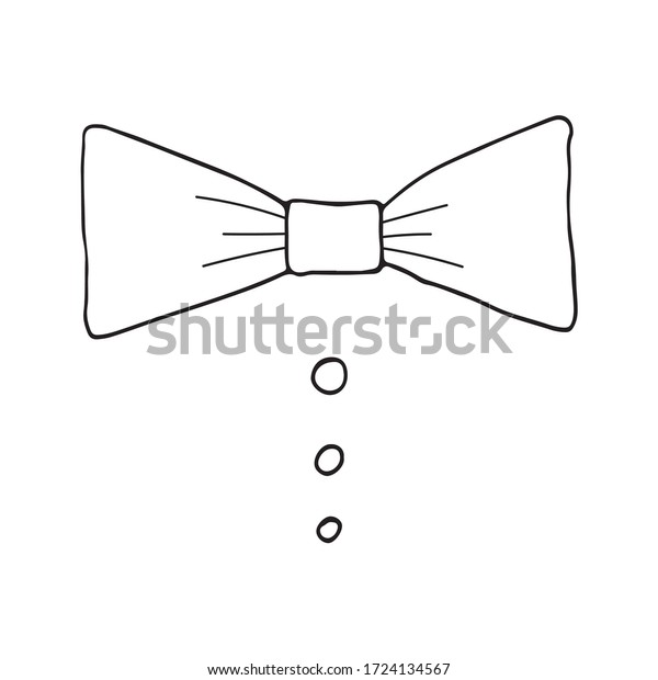 Tie Bow Vector Illustration Hand Drawn Stock Vector (Royalty Free ...