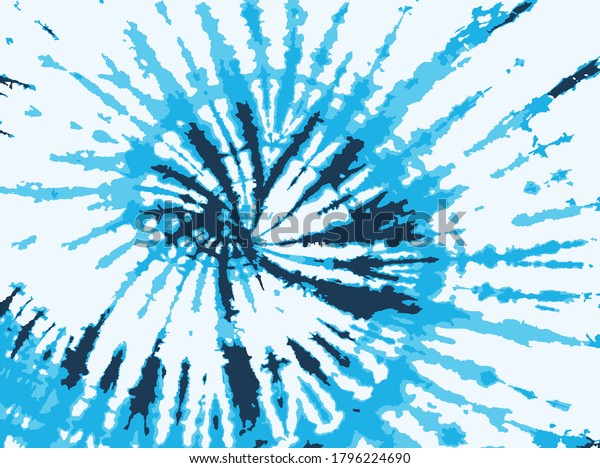 Tie Dye Pattern Blue Color Background Stock Vector (Royalty Free ...