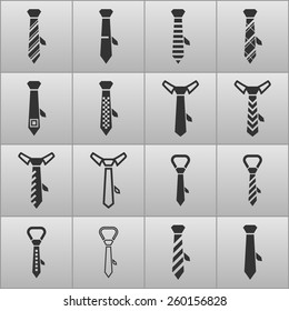 Tie Icons Internet Stock Vector (Royalty Free) 260156819