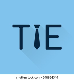Tie Word Icon Stock Vector (Royalty Free) 348984344 | Shutterstock