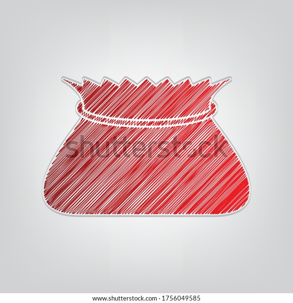 Tied Pouch Bag Sign Red Gradient Stock Vector (Royalty Free) 1756049585 ...