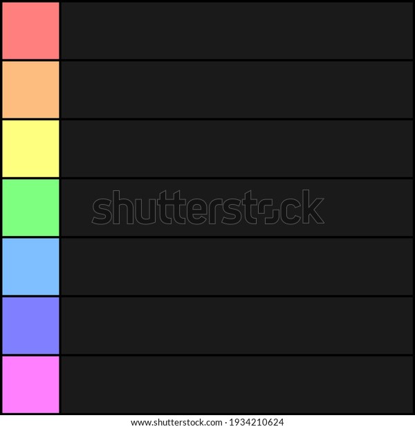 Tier List Vertical Colorful List Categories: เวกเตอร์สต็อก (ปลอดค่า ...