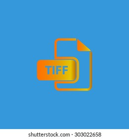 Tiff Image File Extension Flat Web: vector de stock (libre de regalías ...