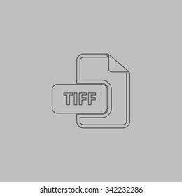 Tiff Image File Extension Flat Outline: ilustrações stock 345174017 ...