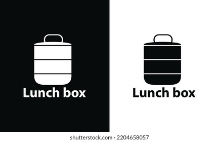 Tiffin Box Vector Logo Design Black Stock Vector (Royalty Free ...