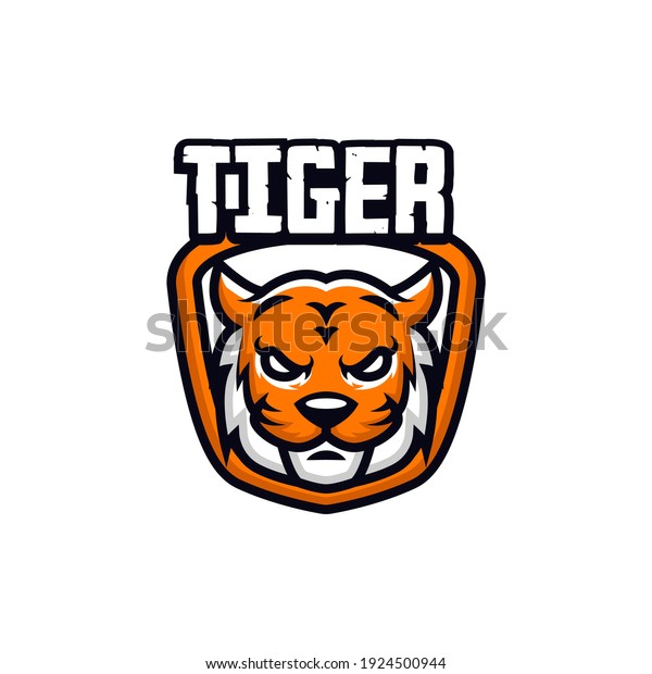 Tiger Badge Logo Design Template Stock Vector (Royalty Free) 1924500944