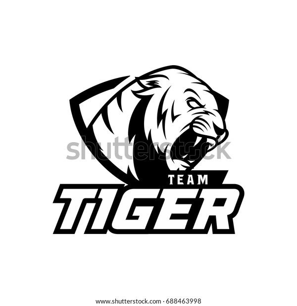 Tiger Bw Vector Logo Mascot 스톡 벡터(로열티 프리) 688463998 | Shutterstock