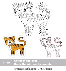 Tiger Dot Dot Educational Game Kids Stock Vector (Royalty Free) 748881130