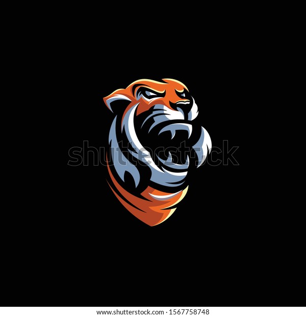 Tiger Face Design Ilustration Premium Vector Stock Vector (Royalty Free ...