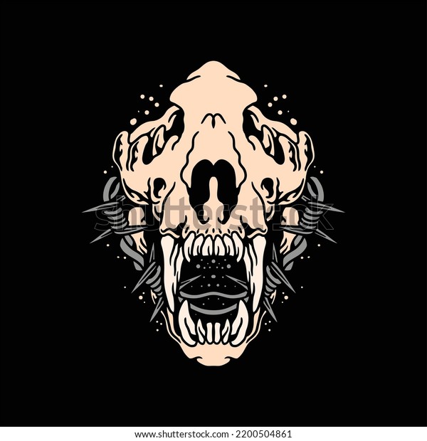 Tiger Fangs Tattoo Vector Design Stock Vector (Royalty Free) 2200504861 ...