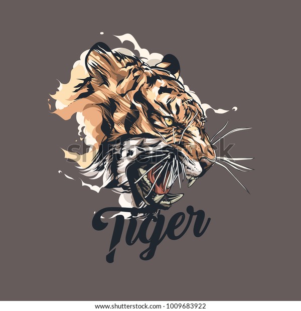 Tiger Graphic Vector Design Tshirt Stock Vector (Royalty Free ...