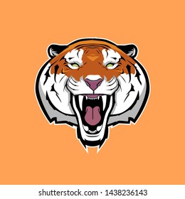 Tiger Head Detailed Style Vector Hand Stock Vector (Royalty Free ...
