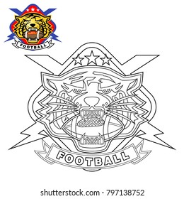 Tiger Head Logo Vector Lightning Coloring Stock Vector (Royalty Free ...