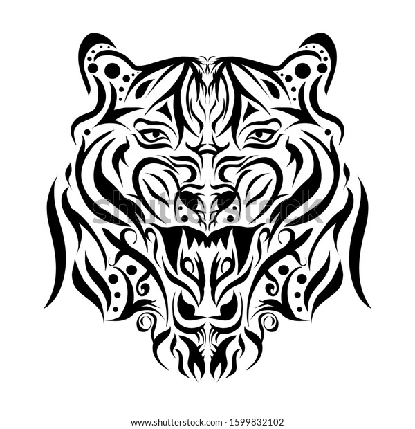 Tiger Head Tribal Tattoo Vector Art Stock Vector (Royalty Free ...