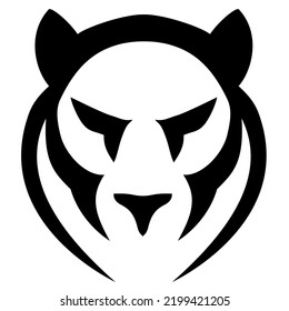 Tiger Icon Black White Stock Vector (Royalty Free) 2199421205 ...