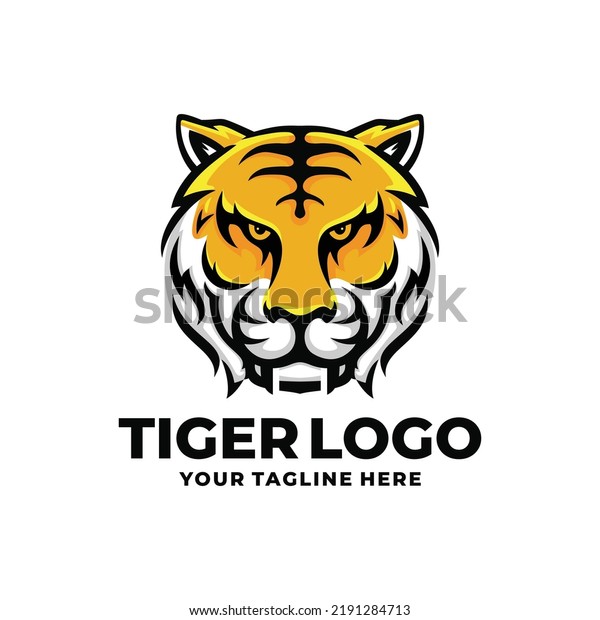 Tiger Logo Design Vector Tiger Face Stock Vector (Royalty Free ...