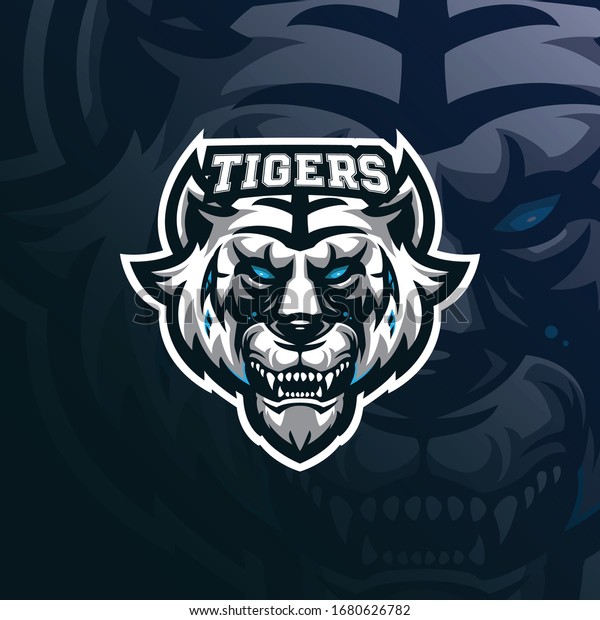 Tiger Mascot Logo Design Vector Modern Stock Vector (Royalty Free ...